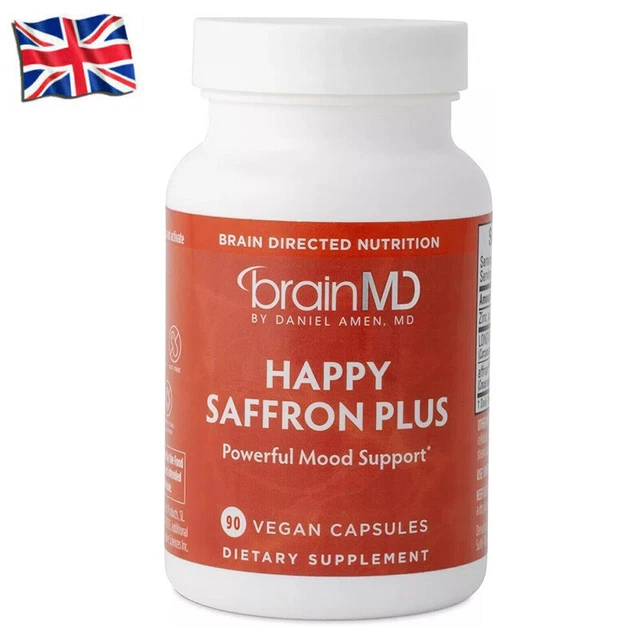 BRAINMD HAPPY SAFFRON Plus - 90 Capsules Capsules Saffron Flower ...