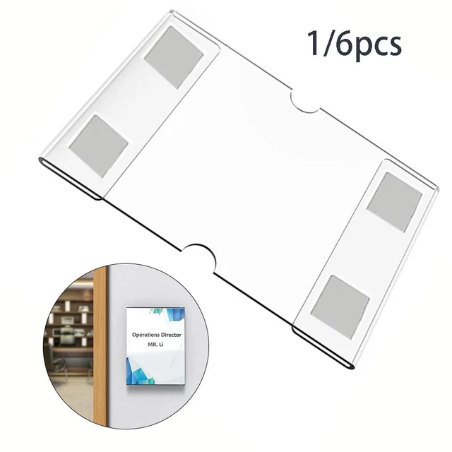 ADHESIVE PHOTO FRAME with Wall Mount Acrylic Display Rack for 4x6 Inch ...