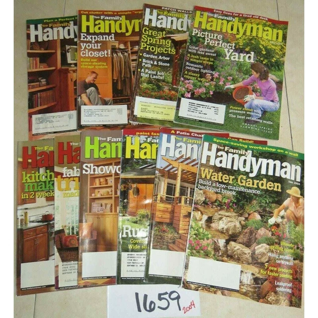 THE FAMILY HANDYMAN Magazine Lot of 10 issues 2004 Full Year DIY Home ...