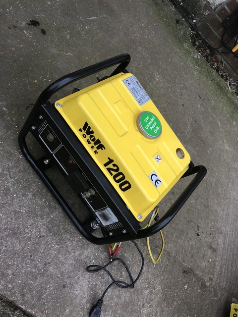 WOLF POWER 1200 Portable Generator 1000W 3pin 230v £41.00 - PicClick UK