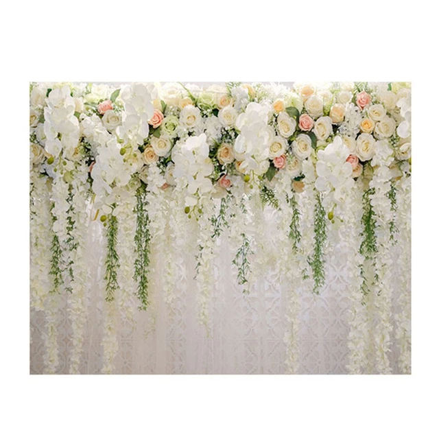 3 D BACKDROP for Wedding Flower Wall Artificial Bridal Shower Photo $45 ...