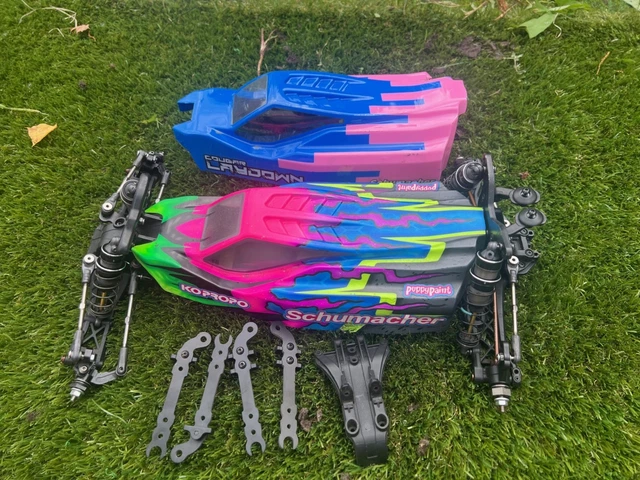 SCHUMACHER LAYDOWN LD 2WD Buggy with Upgrades + 2 shells + parts £129. ...