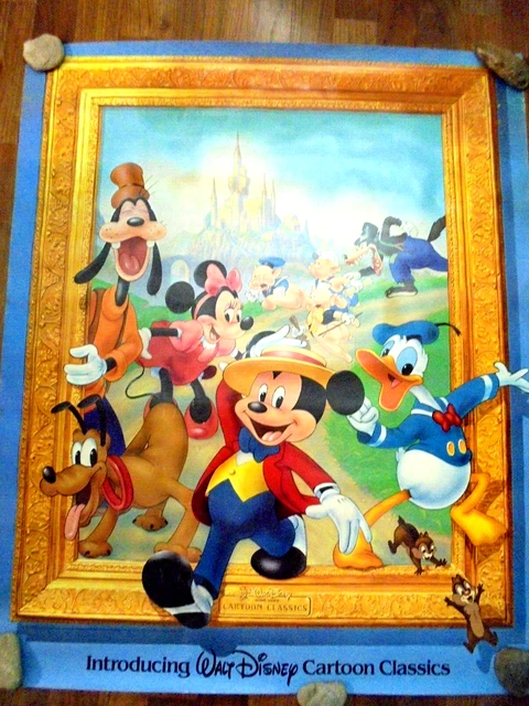 WALT DISNEY-POSTER-CARTOON CLASSICS-VINTAGE Rare 1983-Vivid Colors ...
