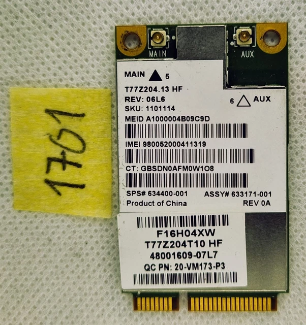 HP PROBOOK 2570P 6560B Sierra Wireless AirPrime MC8355 WWAN Card 634400 ...
