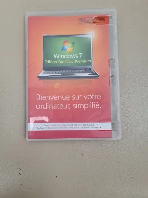 MICROSOFT WINDOWS 7 Home Premium Sp1 DVD officiel 64 bit français (no ...