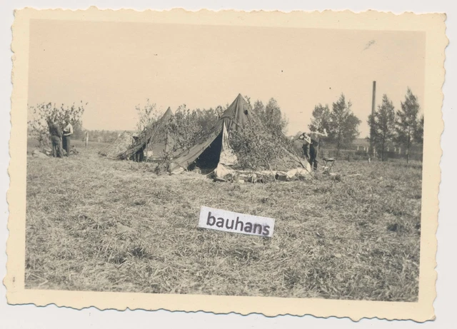FOTO WEHRMACHT ZELTLAGER, Tarn 2.WK (9953a) EUR 4,00 - PicClick DE