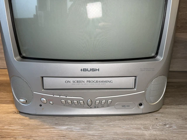 BUSH BTV18 BTV18SIL/VA 14" CRT TV Video Recorder Combo VCR VHS Gaming Retro £109.99 - PicClick UK
