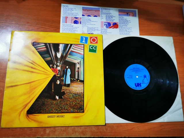 10 CC SHEET music LP VINILO AÑO 1974 UK CON ENCARTE 10 TEMAS 10cc ...