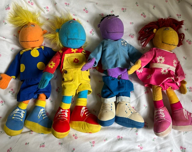VINTAGE HASBRO 4 X Tweenies Milo Bella Fizz Jake 13" Tall Soft Plush ...