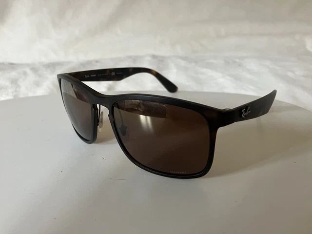 RAY-BAN SUNGLASSES RB4264 894/6B Matte Havana Brown Polarized Chromance ...