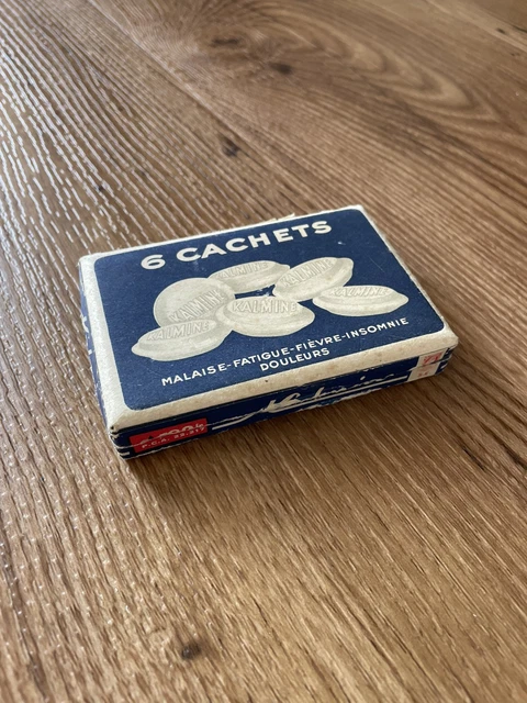 ANCIENNE BOÎTE EN carton de pharmacie 6 Cachets KALMINE collection EUR ...