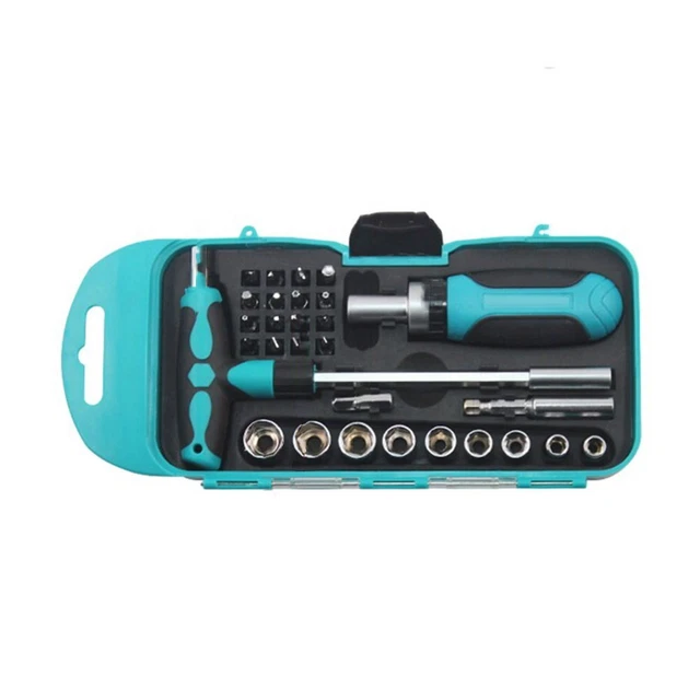 PREMIUM QUALITY CARBON Steel Ratchet Screwdriver Set with 29pcs Bits ...