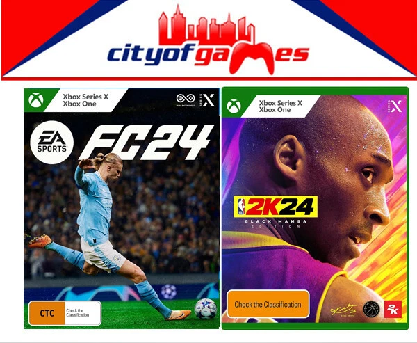 NBA 2K24 BLACK Mamba Edition & EA Sports FC 24 Xbox Series X / Xbox One Bundle $229.95 - PicClick AU