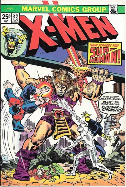 BANDE DESSINÉE X-MEN #89, Marvel Comics 1974 TRÈS FINE/PRESQUE COMME ...