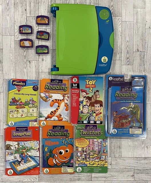 LEAPFROG LEAPPAD LEARNING System Bundle Lot (14) Unit , 6 Games, 7 ...