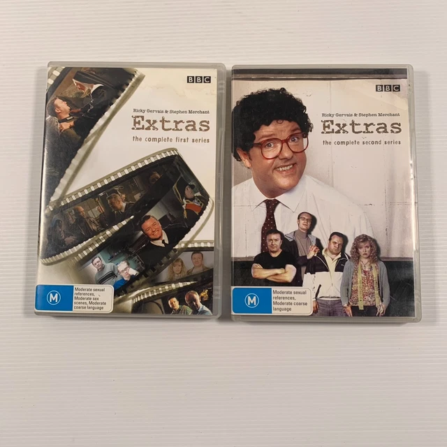 EXTRAS : SEASON 1 & 2 BBC TV (DVD, 2006) Ricky Gervais Stephen Merchant ...