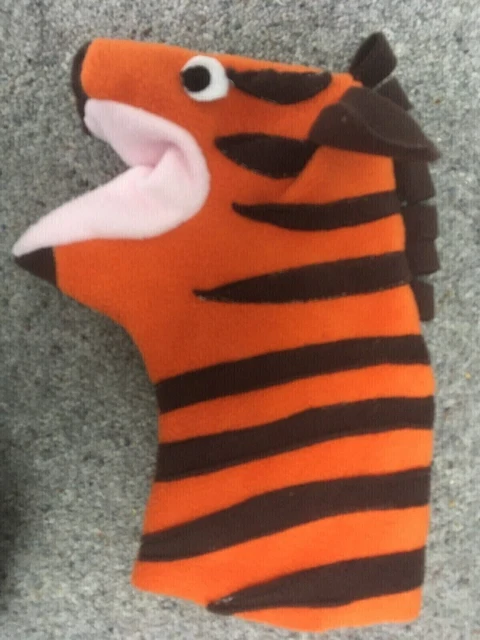 REPLICA OF RARE Vintage Orange and Brown Zebra Puppet as seen in Baby ...