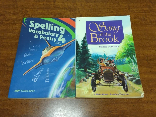 ABEKA 4TH GRADE Spelling Vocabulary Poetry Student Book & Song of the ...
