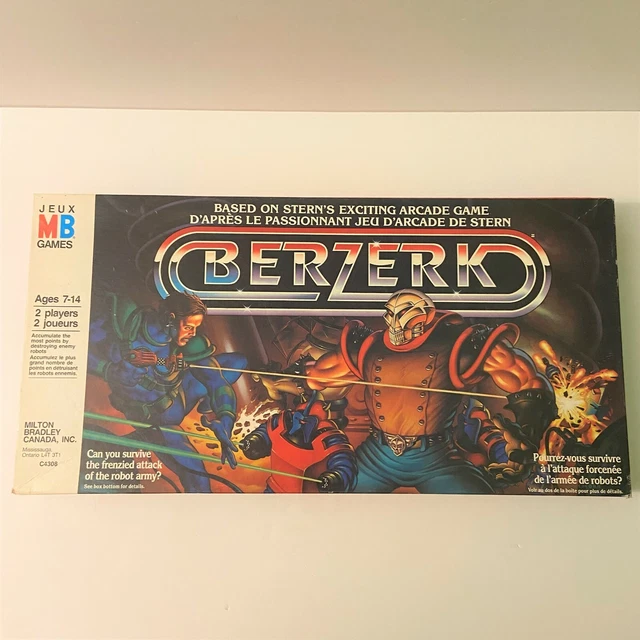 VINTAGE 1983 BERZERK Board Game MB Games Complete with 1 Broken Piece ...
