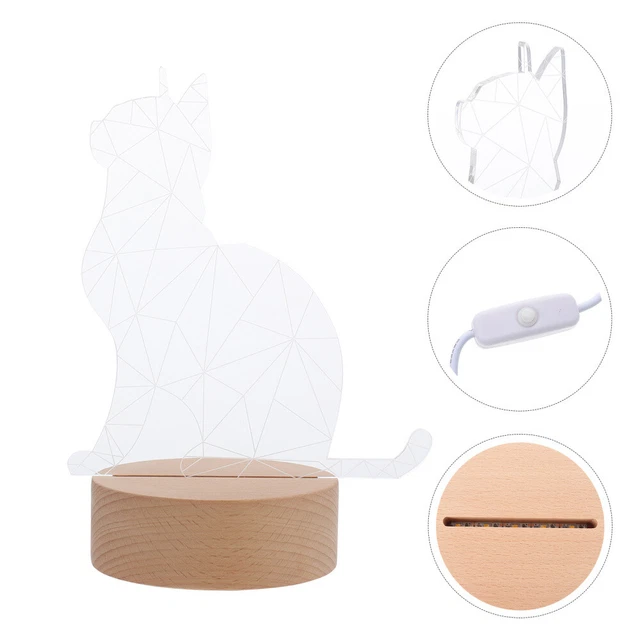 CARTOON CAT 3D Lamp Optical Illusion Light LED Night Bedside £24.48 ...
