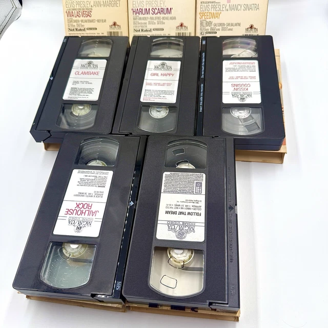 ELVIS PRESLEY MGM/UA VHS Movie Lot Viva Las Vegas Jailhouse Rock + More ...