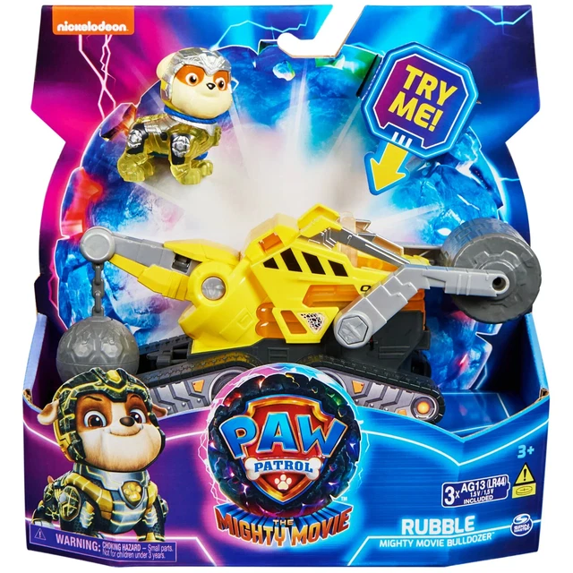 PAW PATROL: THE Mighty Movie Bulldozer with Lights, Sounds & Rubble ...