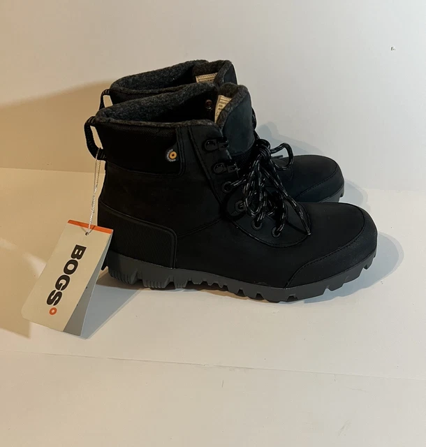 BOGS MEN'S ARCATA Urban Leather Mid Boots Black Sz8 Eu 41 Waterproof £ ...