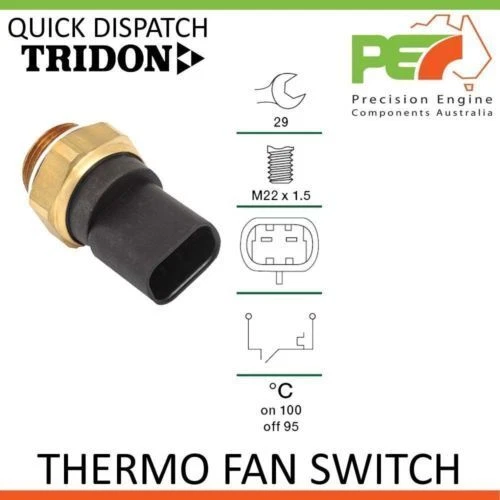 * TRIDON * Thermo Fan Switch For Holden Barina SB - (incl Combo) SB-Gsi ...