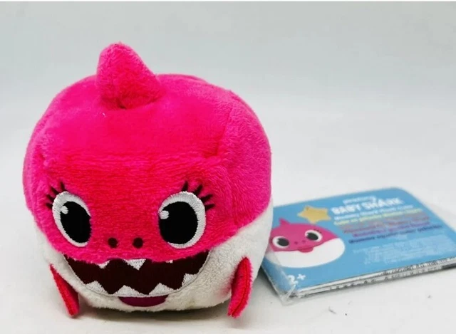 PINKFONG BABY SHARK Pink Cube Soft Plush Toy 7cm square NWT £6.50 ...