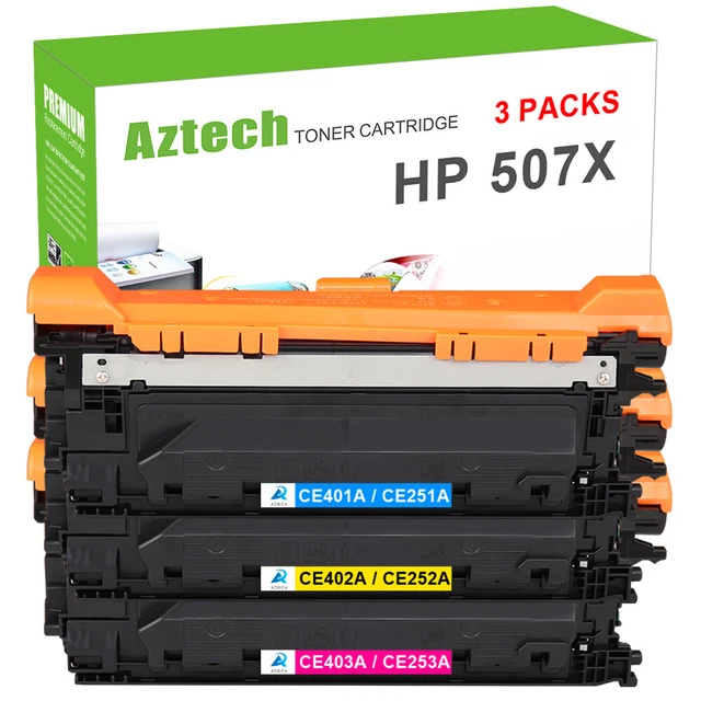 3 X TONER compatible pour HP 507A Color LaserJet CP3525 CP3520 CP3525X ...