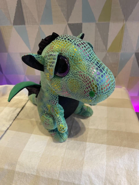 TY CINDER THE Green Dragon Beanie Boos Plush Soft Toy 24cm / 10” £0.99 ...
