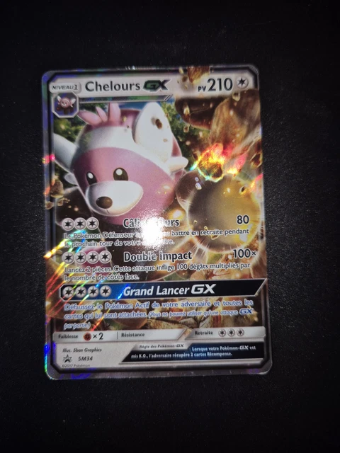 CARTE POKÉMON : Chelours GX Ultra Rare 2017 Soleil & Lune SM34 Exc 🇲🇫 ...