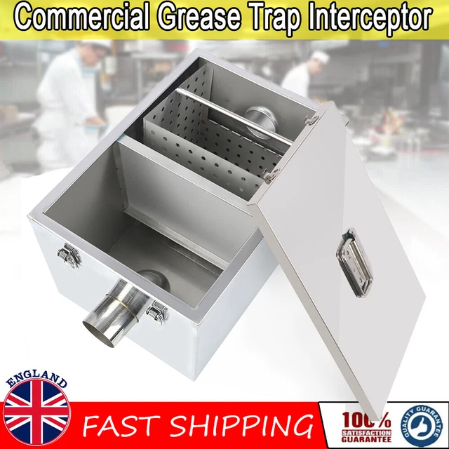 COMMERCIAL GREASE TRAP Waste Fat Filter Stainless Steel Restaurant ...