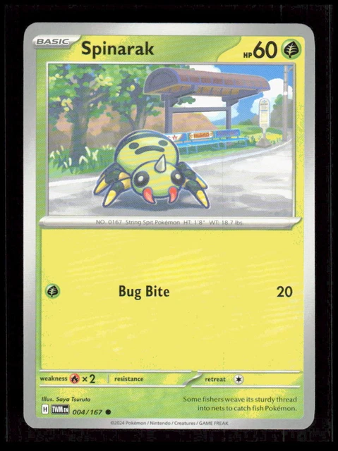 SPINARAK 004/167 SV06: Twilight Masquerade Pokemon tcg Card CB-1-9-D-6 ...