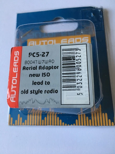 AUTOLEADS CAR RADIO Stereo CD Player AERIAL ANTENNA Adaptor PC5-27 ISO ...