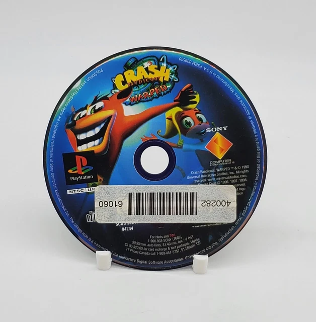 CRASH BANDICOOT 3: Warped (Sony PlayStation 1 PS1, 1998) Disc Only ...