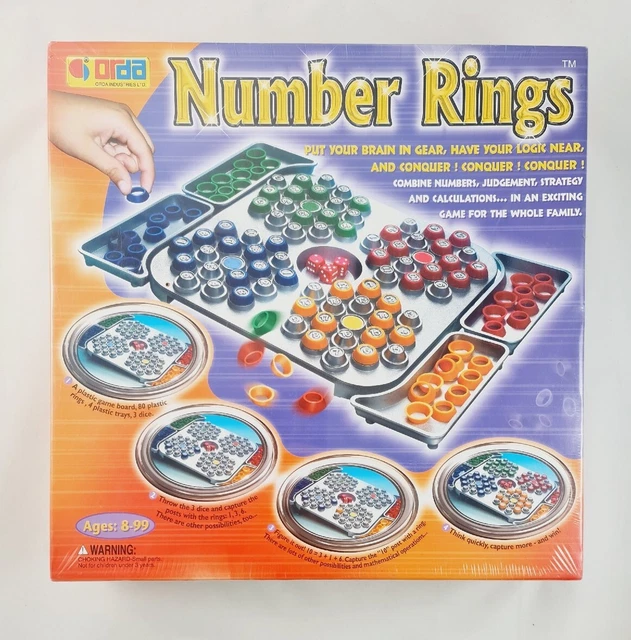 NEW - NUMBER Rings Board Game Numbers Logic Strategy 2001 ORDA Vintage ...