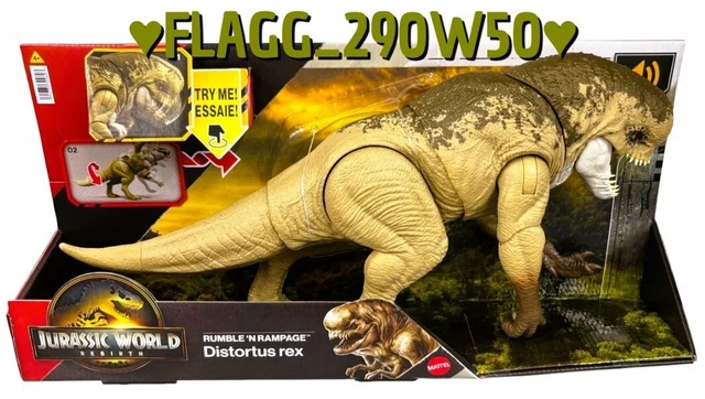22& DISTORTUS REX Jurassic World Rebirth RUMBLE & RAMPAGE Dinosaur ...