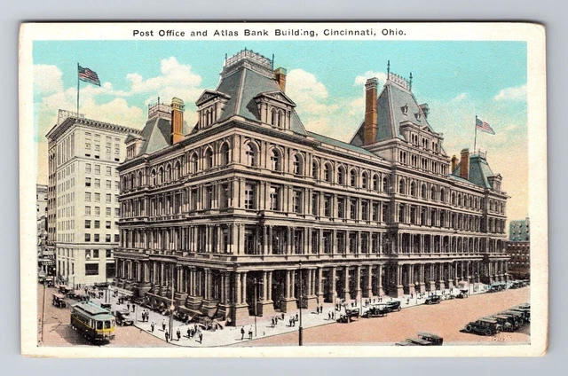 CINCINNATI OH-OHIO, POST Office & Atlas Bank Building, Antique Vintage ...