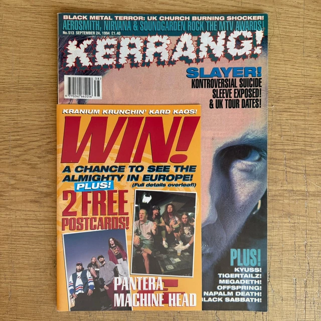 KERRANG MAGAZINE ISSUE 513 Bon Jovi Aerosmith Nirvana Soundgarden £7.69 ...