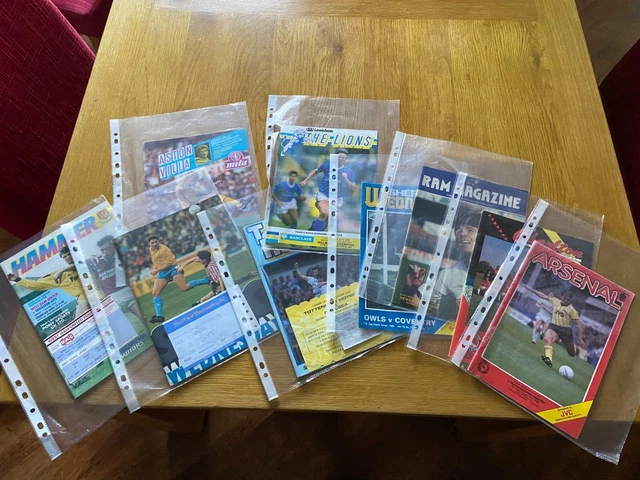 JOB LOT X9 1980'S/90's FOOTBALL PROGRAMMES (STUNNING CONDITION !!) £0. ...