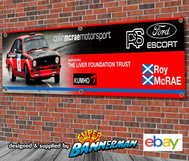 FORD ESCORT MK2 Colin McRae Rally Car Banner for Garage, Workshop ...