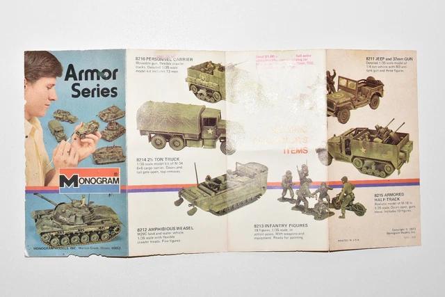 MONOGRAM MODELS KIT Instruction Sheet Catalogue historic collector's ...