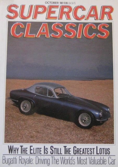 SUPERCAR CLASSICS MAGAZINE 10/1987 featuring Lotus Elite, TVR Griffith ...