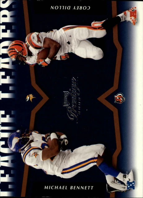 CARTE TANDEM 2003 Prestige League Leader #LLT10 Corey Dillon/Michael ...