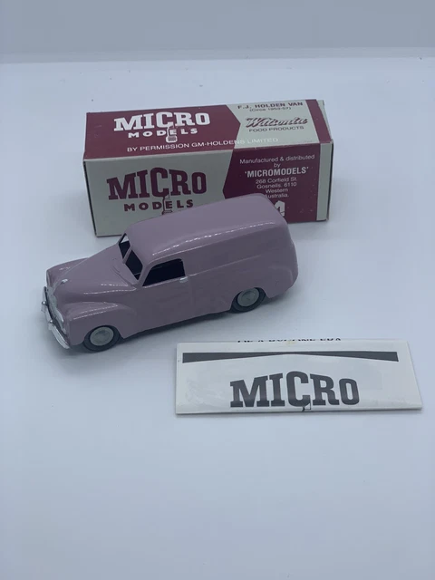 MICRO MODELS FJ Holden Panel Van (Repaint) Plastic Made In Australia ...