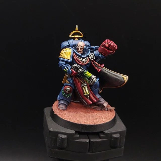 PRO PAINTED WARHAMMER 40k Crimson Fists Primaris Captain with power ...