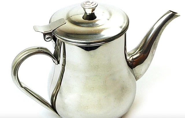 TRADITIONAL STYLE STAINLESS Steel Tea Kettle Pot 18oz Coffee Kitchen ...