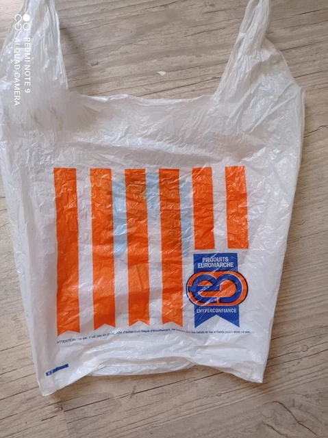 RARE ANCIEN SAC PLASTIQUE EUROMARCHE Bourse Course Vintage EUR 2,00 ...