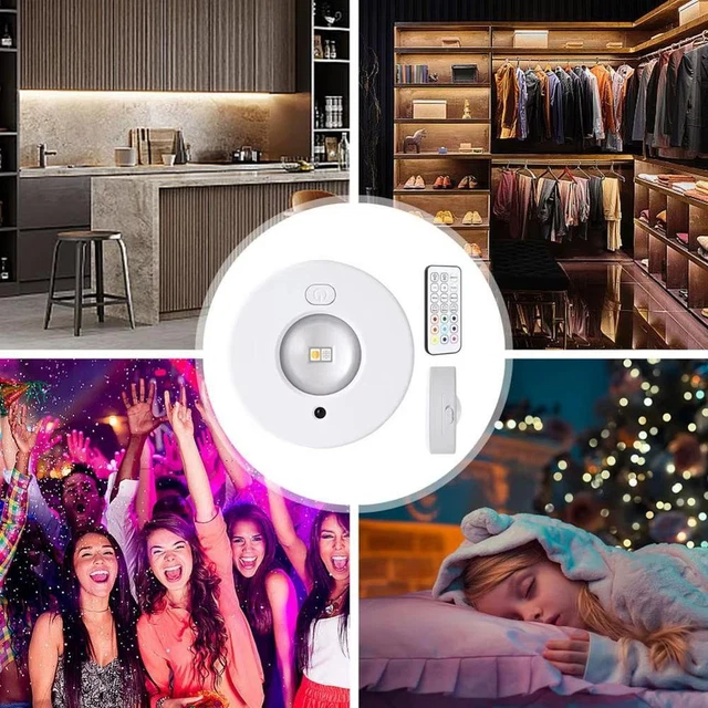 CLOSET LIGHTS Stick on LED Under Cabinet Light 500mAh Dimmable ...